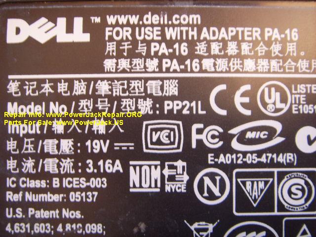 Dell Inspiron PP21L 1300 dc port replacement DC Power Jack Repair