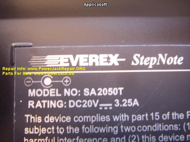 Everex Stepnote SA2050T DC Power Jack Repair