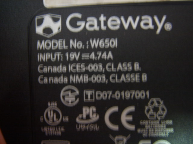 GATEWAY LAPTOP MODEL No- MA3 Not Working For Parts Only, 47% OFF